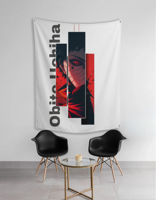 Obito Uchiha tapestry - Red Sharingan Wall Tapestry | AnimeVerseStore